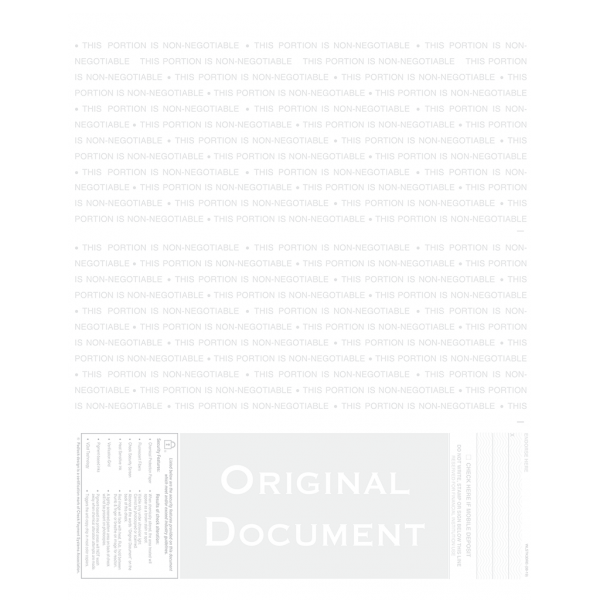 High Security Bottom Reflex Blue Equal Perforation Checks