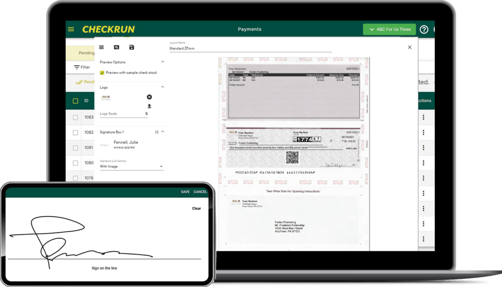 Online Check Printing Software for Businesses | Checkrun