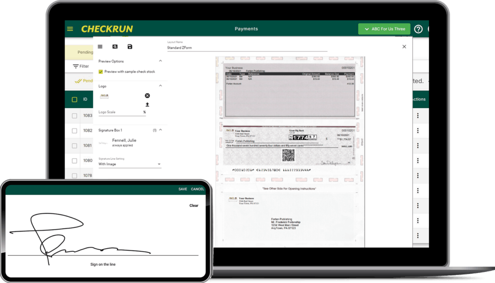 Online Check Printing Software for Businesses | Checkrun