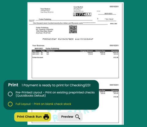 Checkrun: Check Printing for QuickBooks Online Users